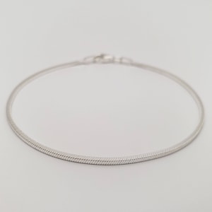 Square Snake Chain Bracelet | .925 Sterling Silver (6", 6.5", 7", 7.5 ...