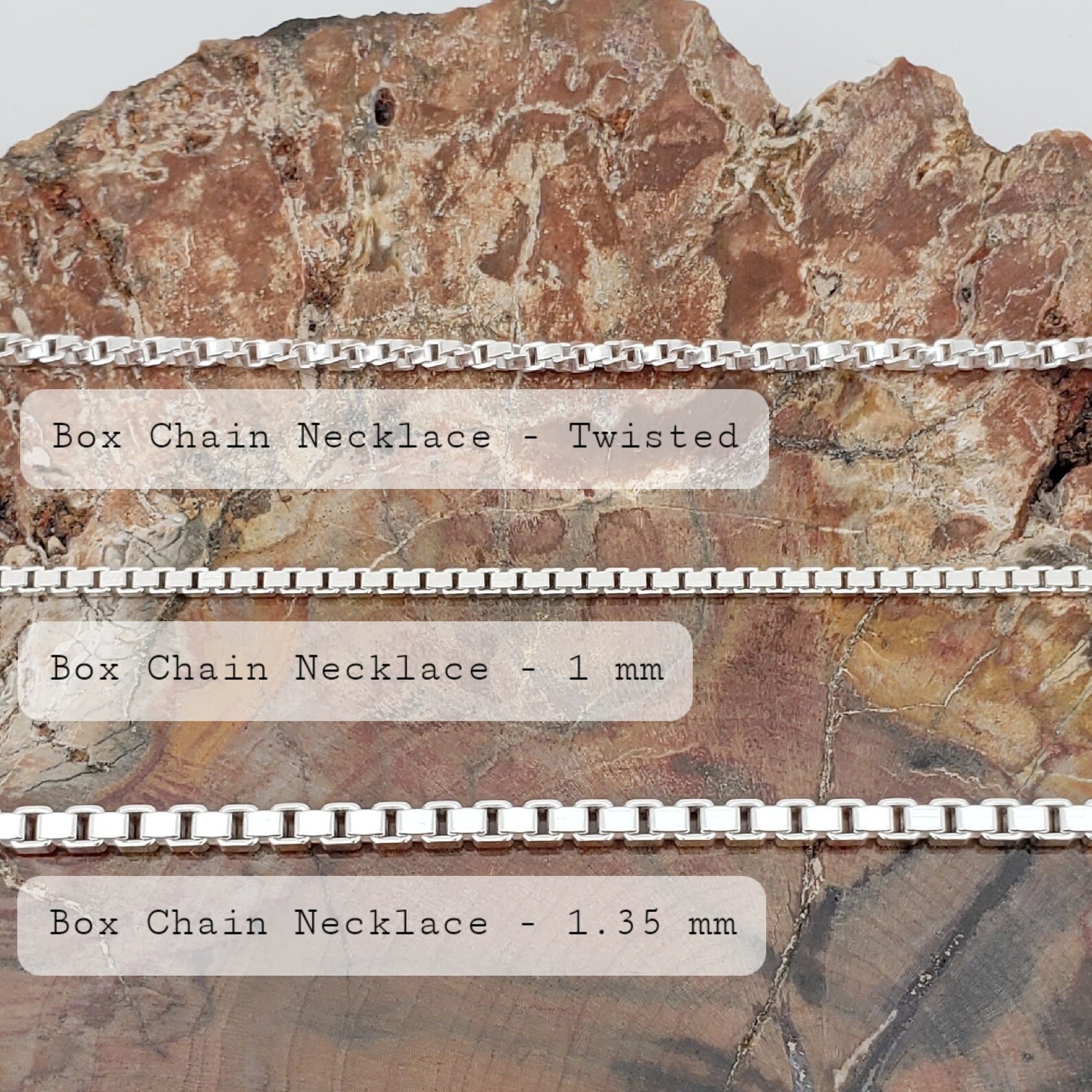 Twisted Box Chain Necklace .925 Sterling Silver 16 | Etsy