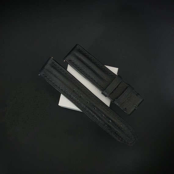 Full Grain Double Ridge Leather Watch Strap Watch Band 18mm | Etsy