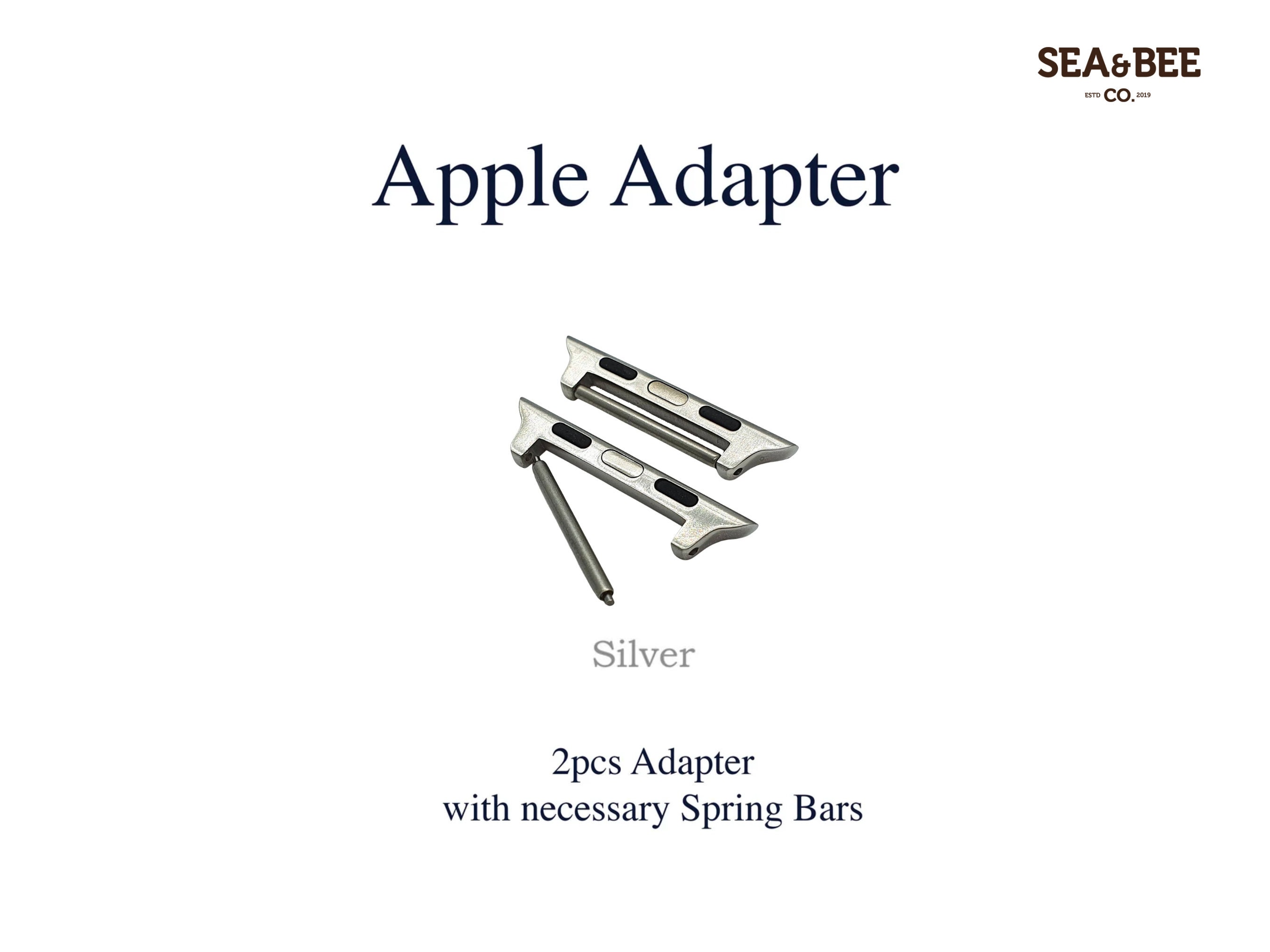 Apple Watch Band Adapter Set, 316L Stainless Steel, Spring Bars, Buckle ...