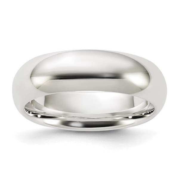 Sterling Silver Comfort Fit Wedding Band - Etsy
