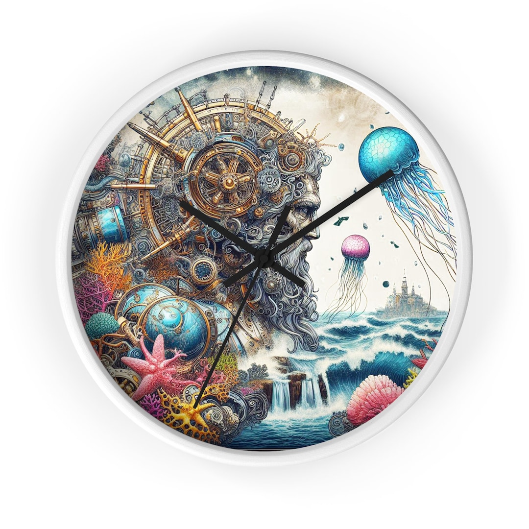 Neptune's Realm Steampunk Clock - Wall Clock - Etsy