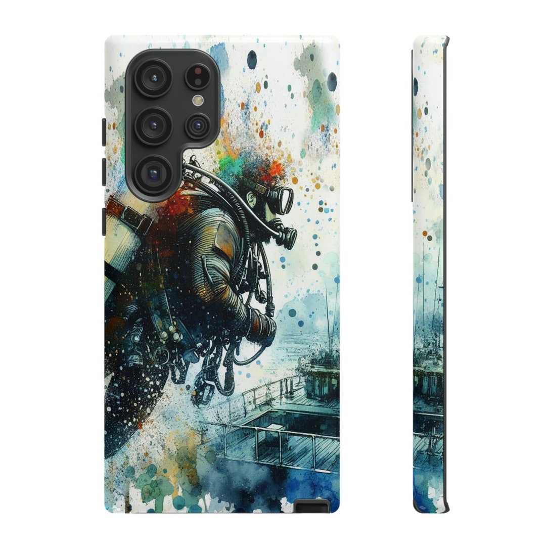Tech Scuba Diver Exploring the Depths of a Sunken Warship Tough Cases ...