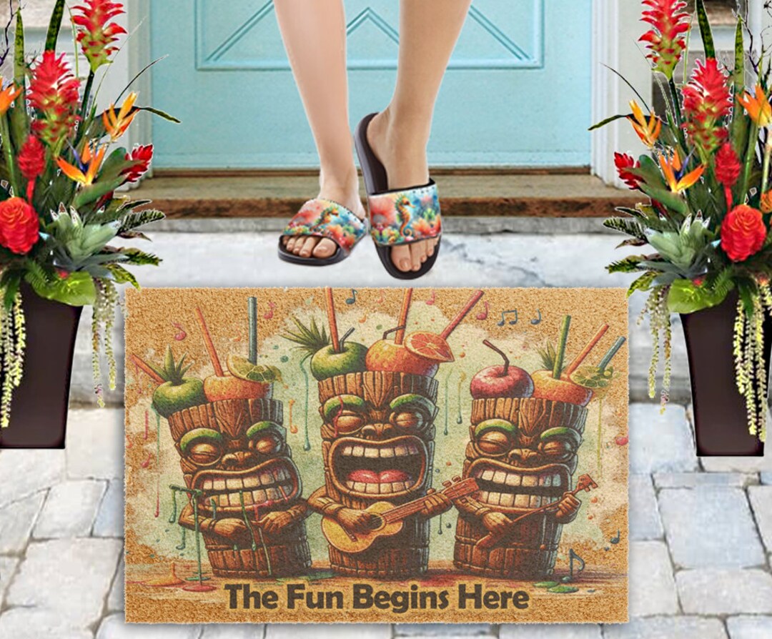 Singing Tiki Entry Way Outdoor Doormat - Etsy