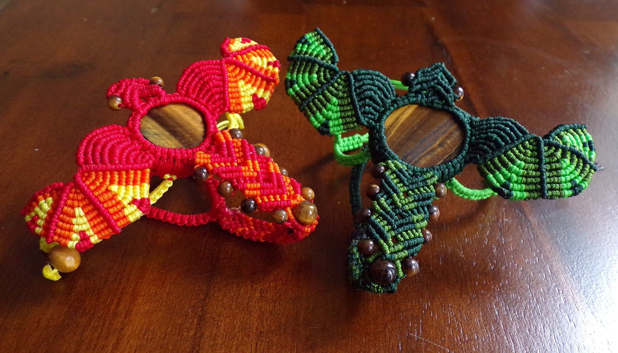 Dragon macrame ring bracelet | Etsy