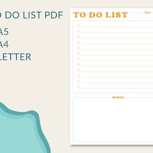 To Do List Printable Retro | Task List | Instant Download | A5, A4 & US ...