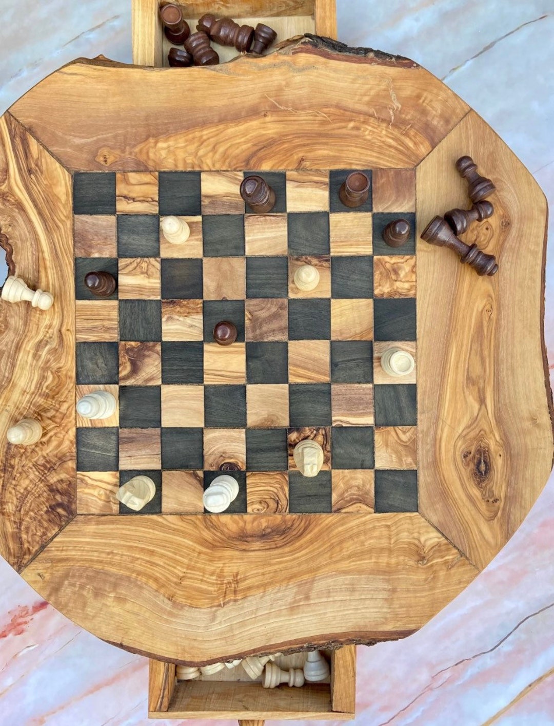 Handmade Chessboard 21"x21" Ship From USA - Etsy