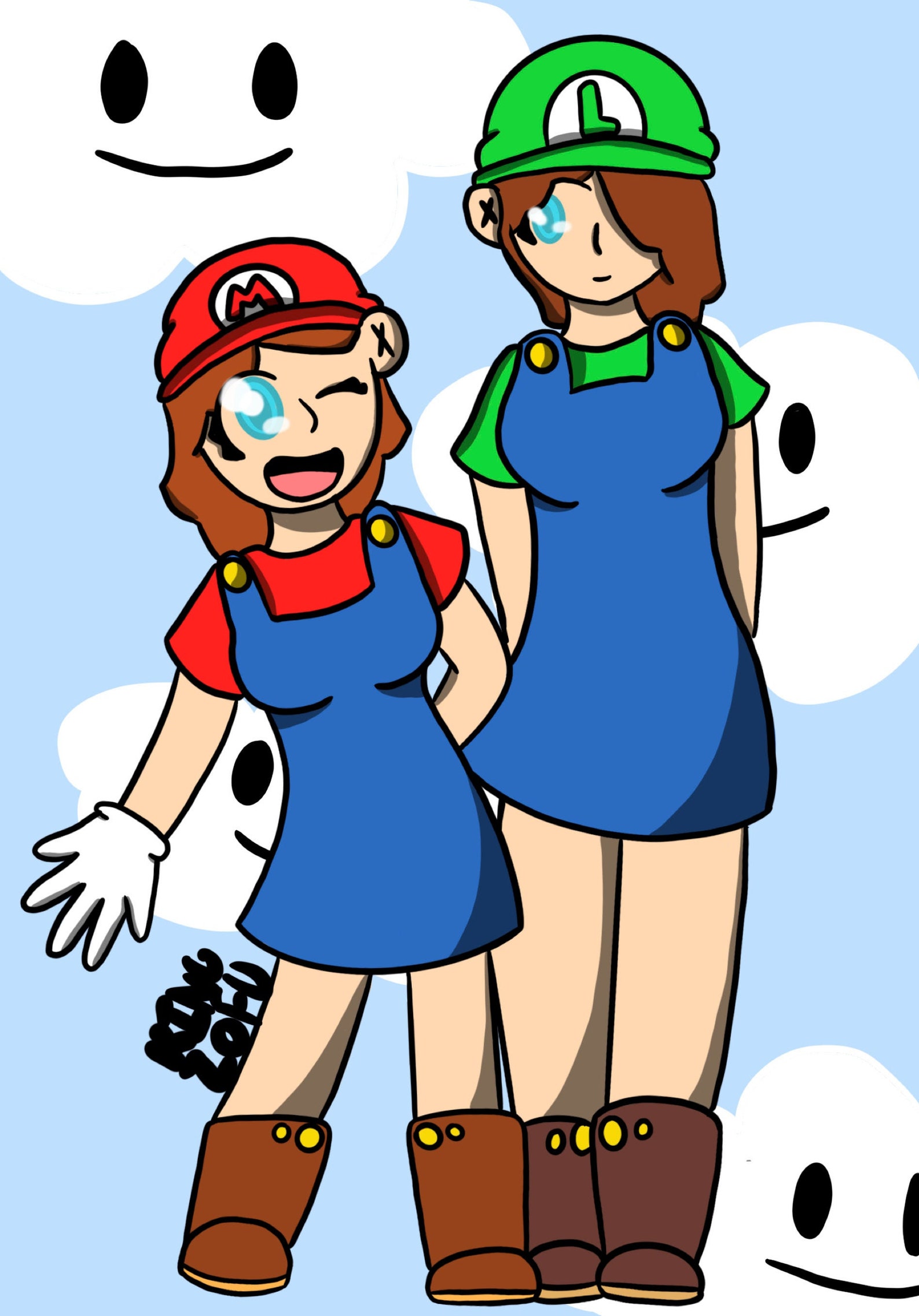 Sister Power: Mario and Luigi - Etsy