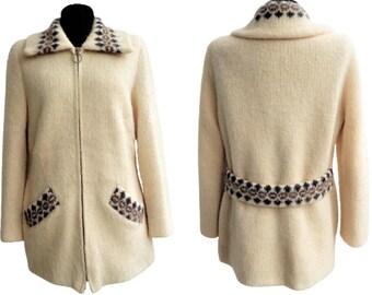 White Wool Coat - Etsy