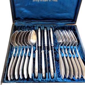 Antique Flatware Set, ROSTFREI Germany, Cutlery Set Boxed, Knives Forks ...