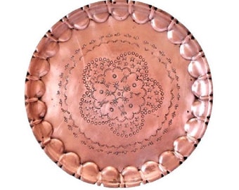 Large Round Copper Tray - Etsy