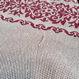 Austrian Woven Tablecloth Large Bavarian Folk Table Linens Red White ...
