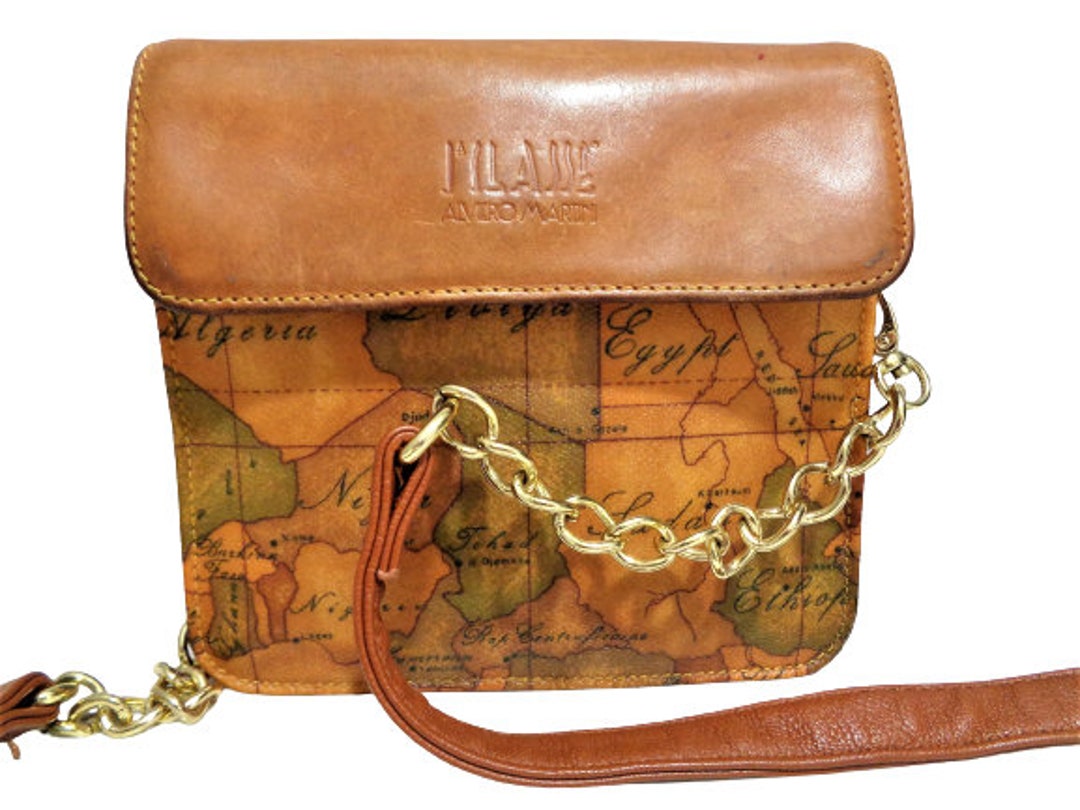 Old World Map Crossbody Purse, Antique Map Print Shoulder Bag, Alvieri ...