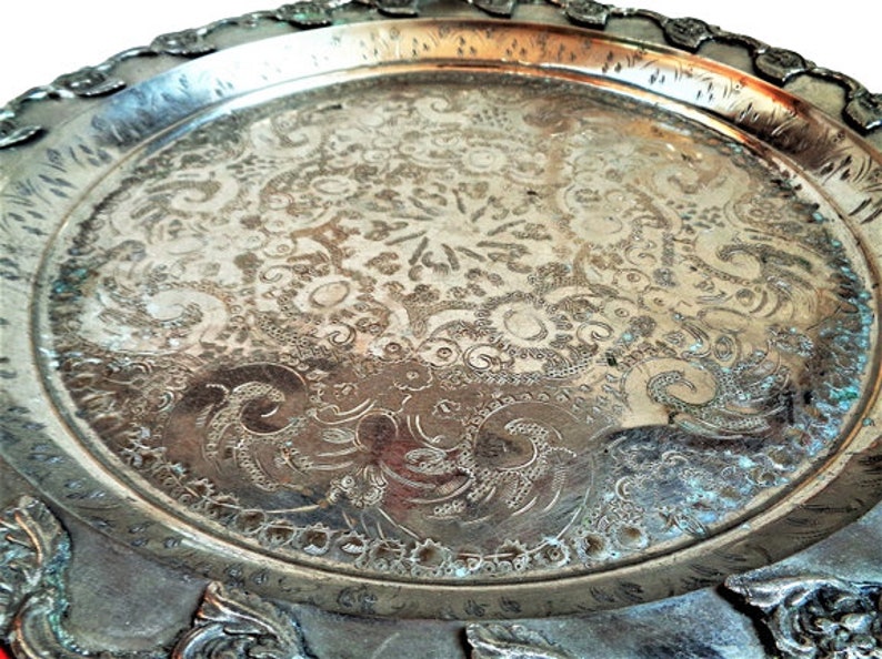 Extra Large Round Table Tray Moroccan Tray Table Top 50cm - Etsy