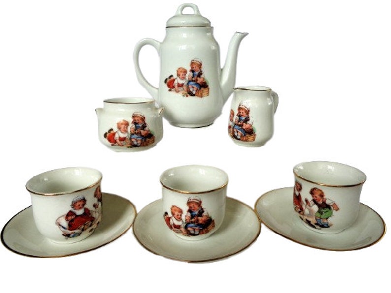 Antique Child's Coffee Set Porcelain Tea Set for Kids - Etsy
