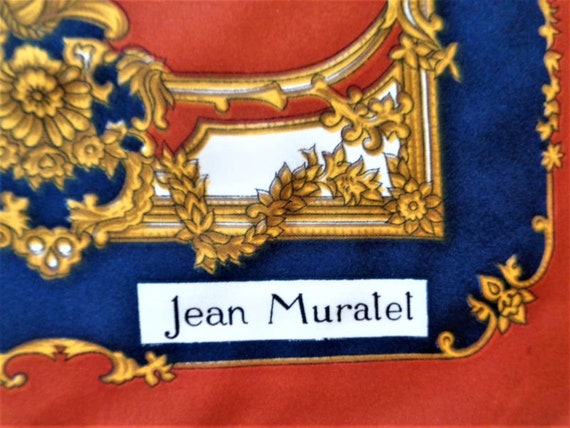 Vintage Royal Scarf, Large Square Women's Scarf, Red … - Gem