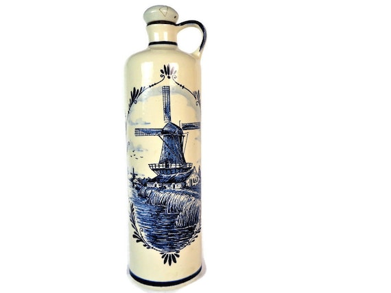 Holländischer Delft Flask mit Korkstopper Delft Blue Bottle - Etsy