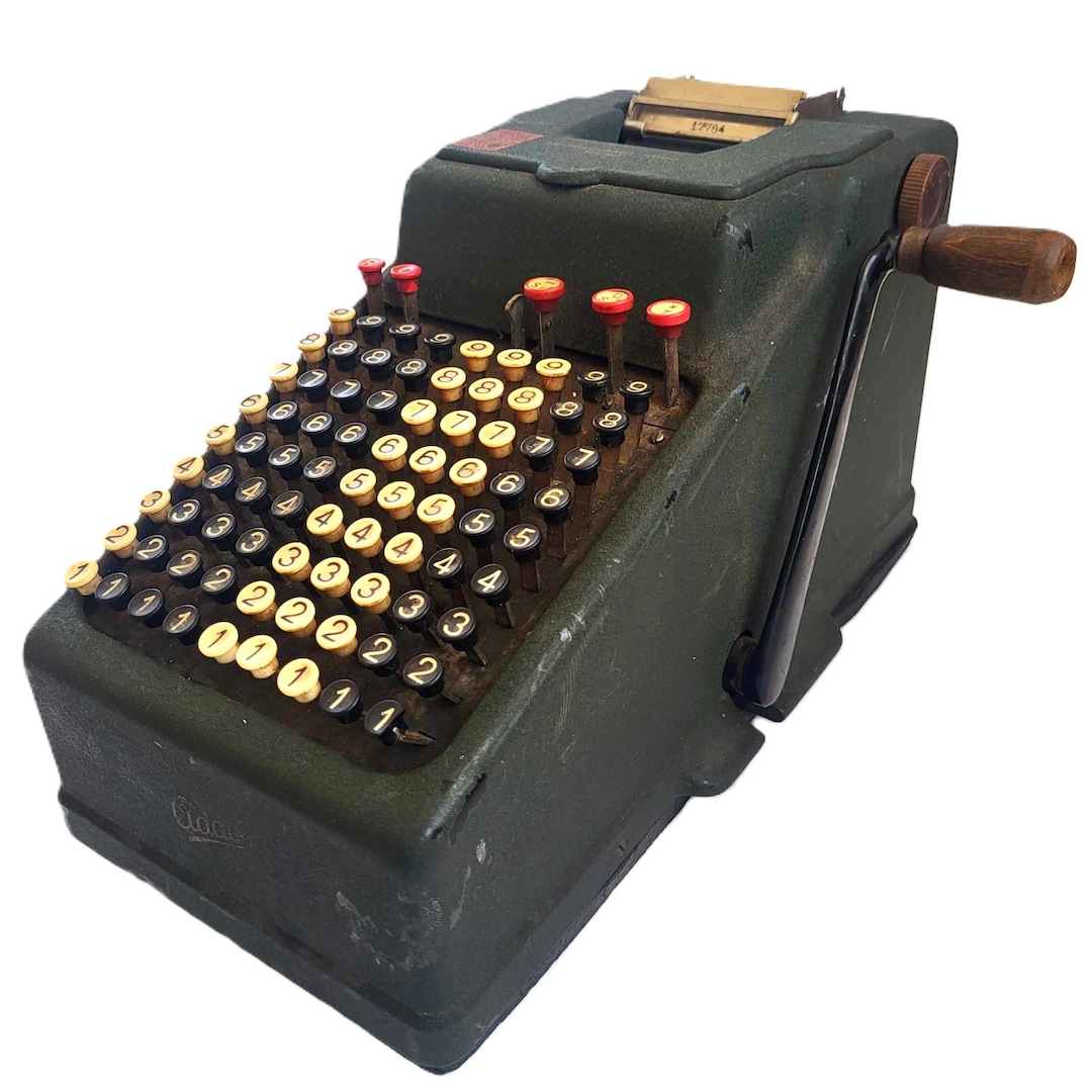Antique Mechanical Printing Calculator Manual Adding Machine, ADDO ...