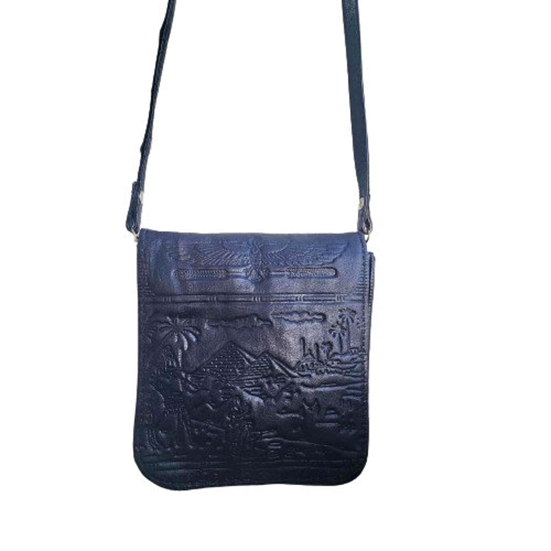 Tooled Leather Purse Egyptian Pyramids Pharaoh Pattern Unisex - Etsy