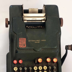 Antique Mechanical Printing Calculator Manual Adding Machine, ADDO ...