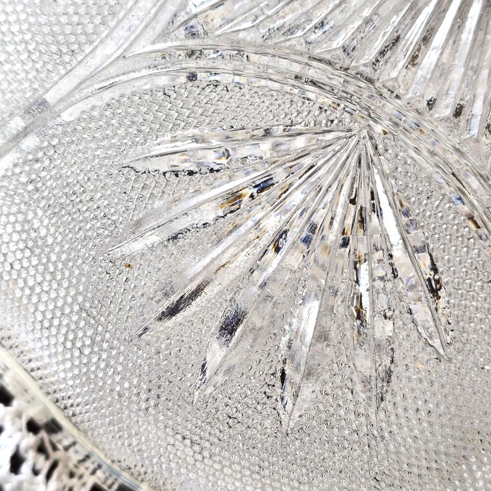 Vintage 1930s Pressed Glass Pedestal Compote Bowl Raised Decorative ...