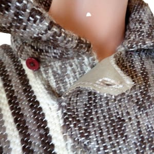 South American Wool Poncho, Handmade in Brazil, Coat, Handwoven Poncho ...