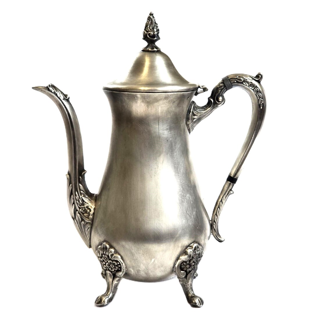 Vintage Viners Coffee Pot Silver Plate, English Serving Hot Water Jug ...