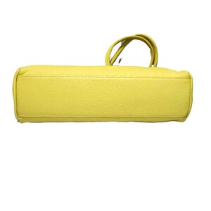Donna Carolina Italy Handbag, Chartreuse Leather Shoulder Bag Bright ...