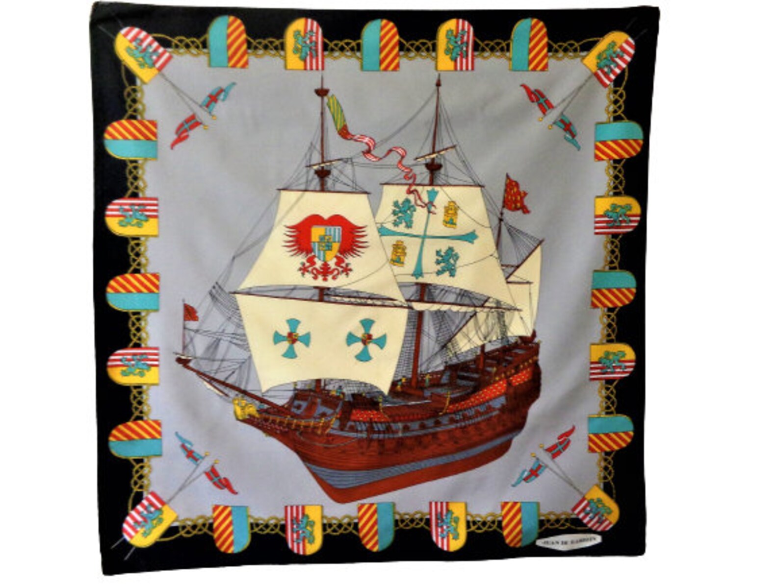 Nautical Print Scarf, Sailing Ship Head Scarf, Pirate Ship Scarf, Jean ...