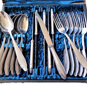 Antique Flatware Set, ROSTFREI Germany, Cutlery Set Boxed, Knives Forks ...