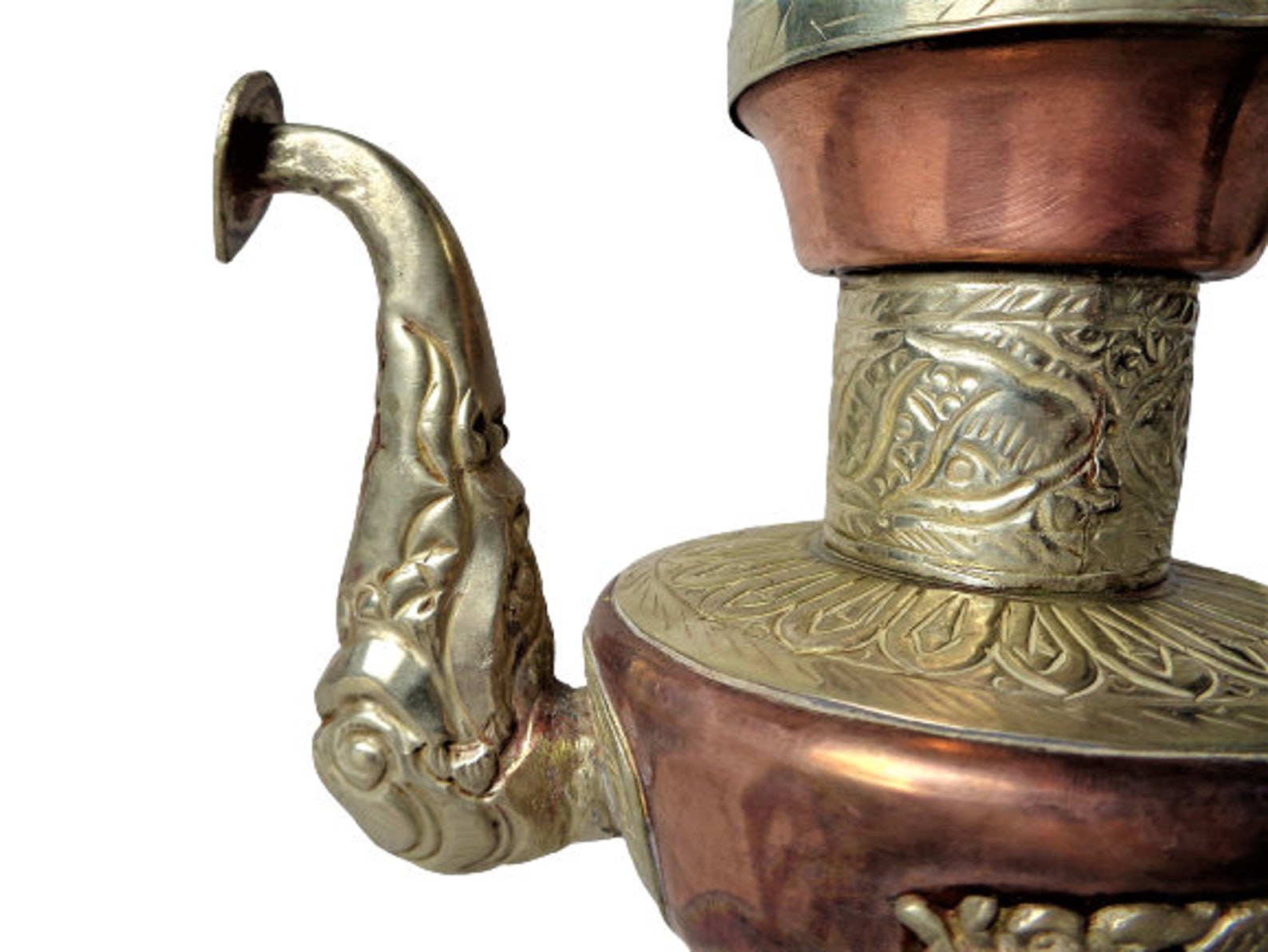 Antique Tibetan Teapot Copper Silver Tea Pot with Dragon | Etsy