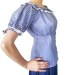 Vintage German Dirndl Blouse, Blue White Check Plaid Pattern, Gingham ...