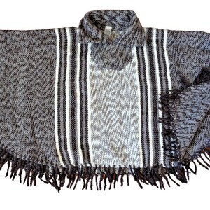 South American Wool Poncho, Handmade in Brazil, Coat, Handwoven Poncho ...