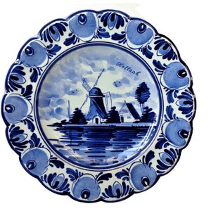 Vintage Delft Blue Plate, Small Decorative Wall Accent With Dutch ...