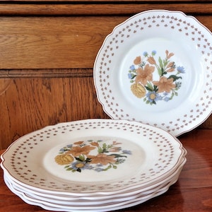 French Arcopal Dinnerware Set of 6, Arc Arcopal France, Milk Glass ...