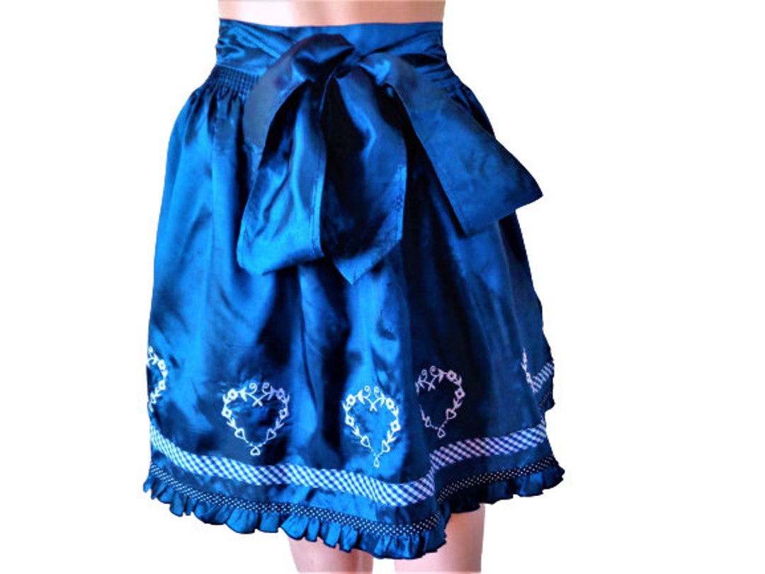 Trachten Apron Traditional German Dirndl Apron Blue - Etsy