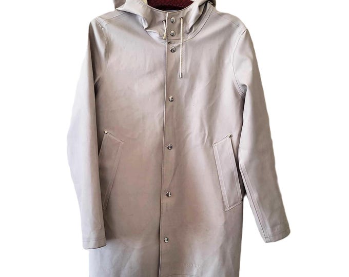 Vintage Light Beige Raincoat Stutterheim Sweden Ribber PVC Coated Rain ...