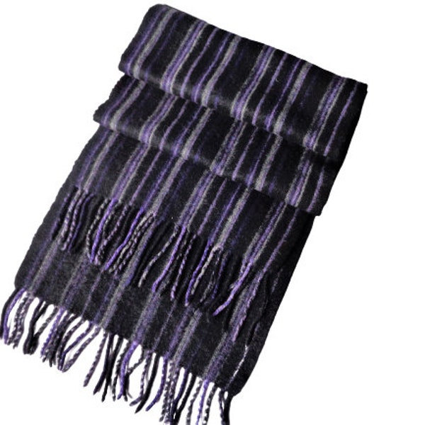 Purple Striped Scarf - Etsy