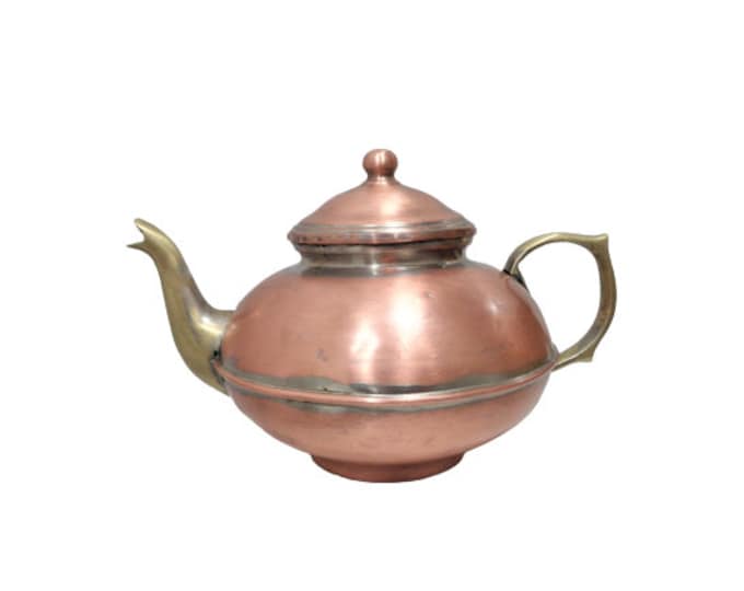 Large Arabian Brass Coffee Tea Pot, Arabic Teapot With Hinged Lid Long ...