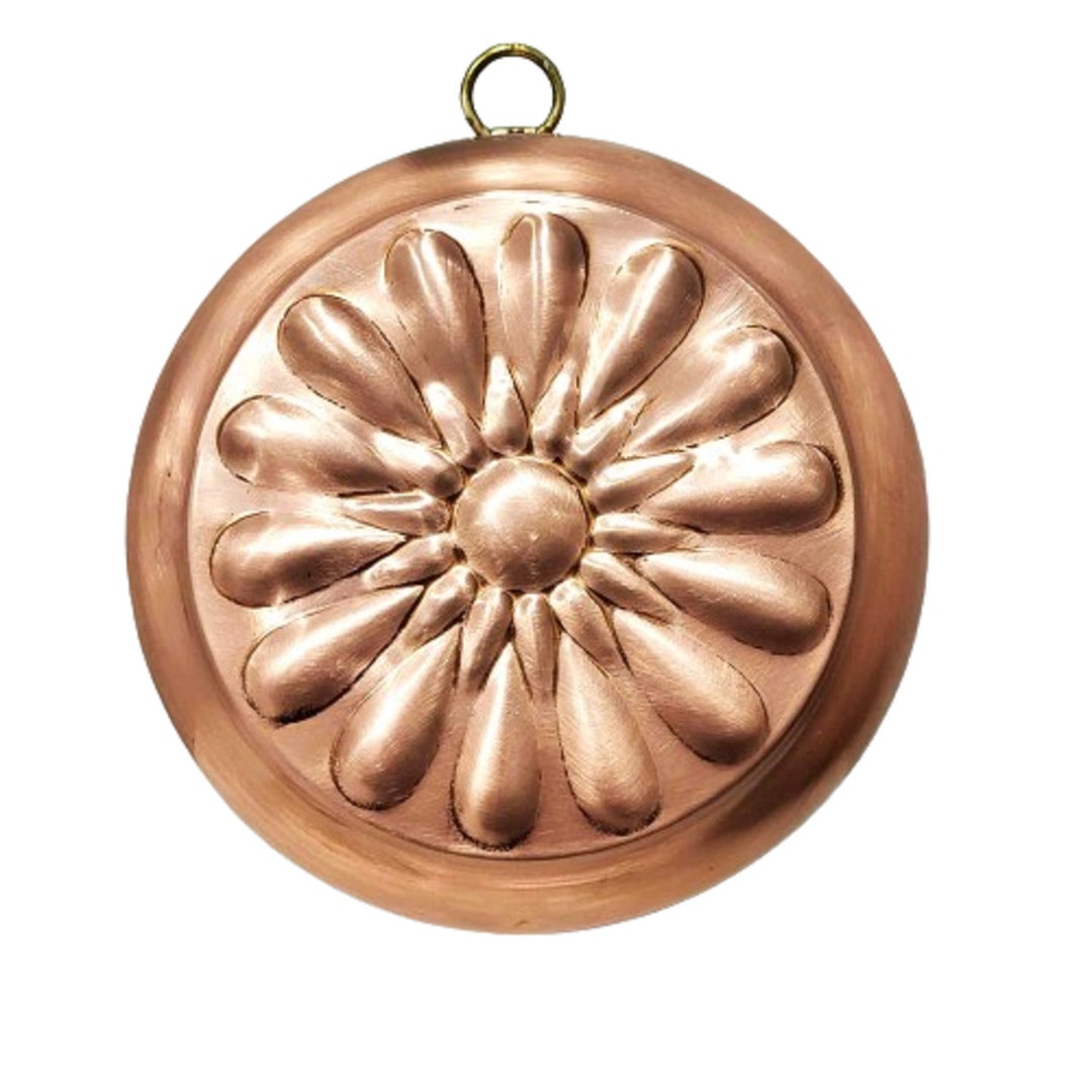 Vintage Copper Jello Mold Cake Pan Domes Chocolate Baking Round Tin ...