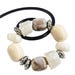 Elastic Marbled Stone Look Plastic Beaded Bangle Vintage Stretch Chunky ...