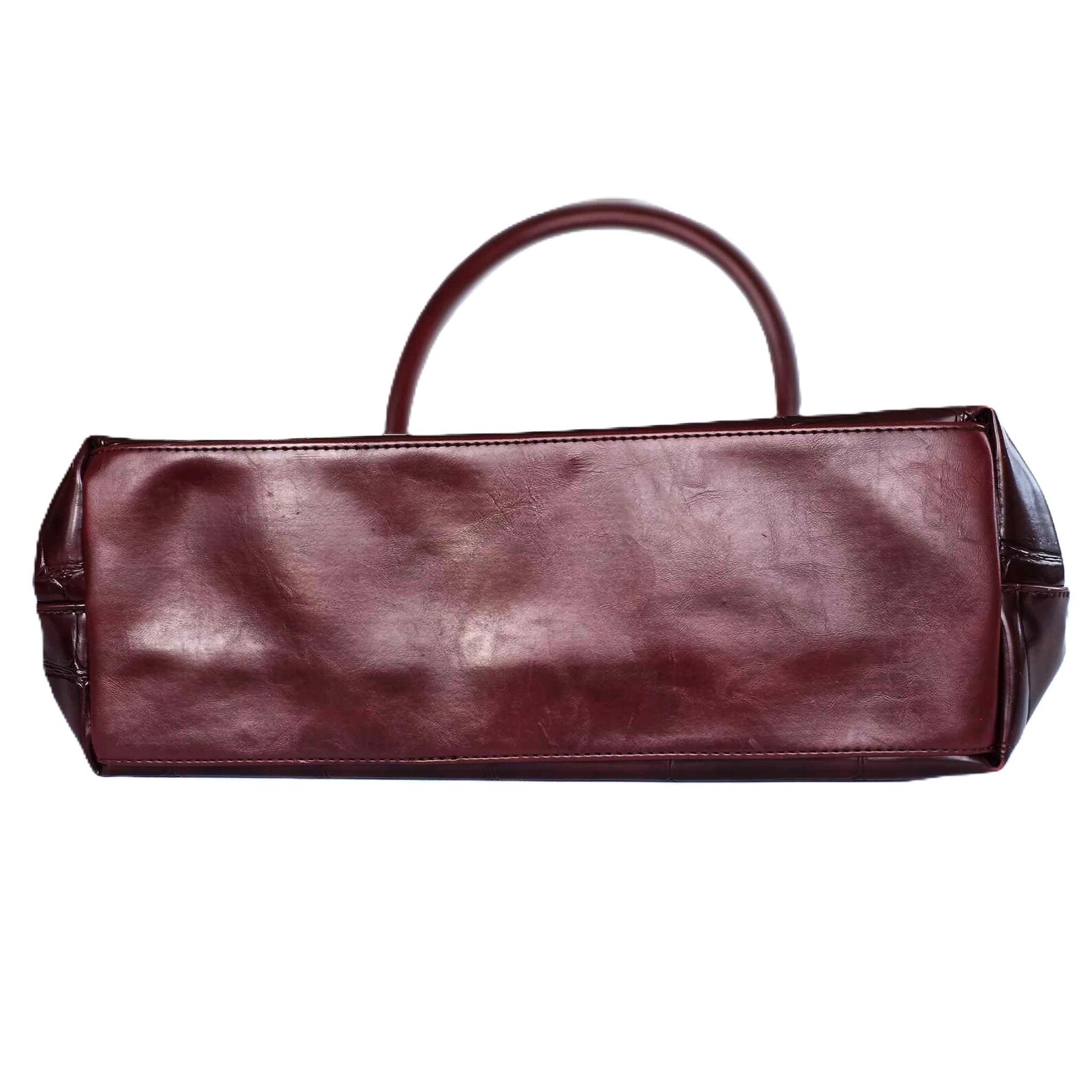 Wilson Large Burgundy Embossed Leather Handbag Bordeaux Red Shoulder ...