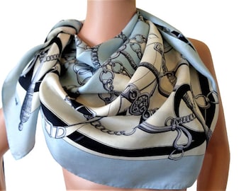 Royal Blue Chain Scarf - Etsy