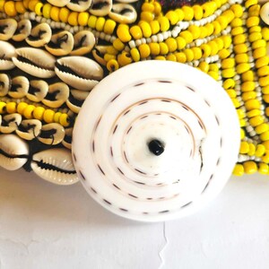 African Cowrie Shell Belt, Vintage Hand Crafted Beaded Waistband With ...