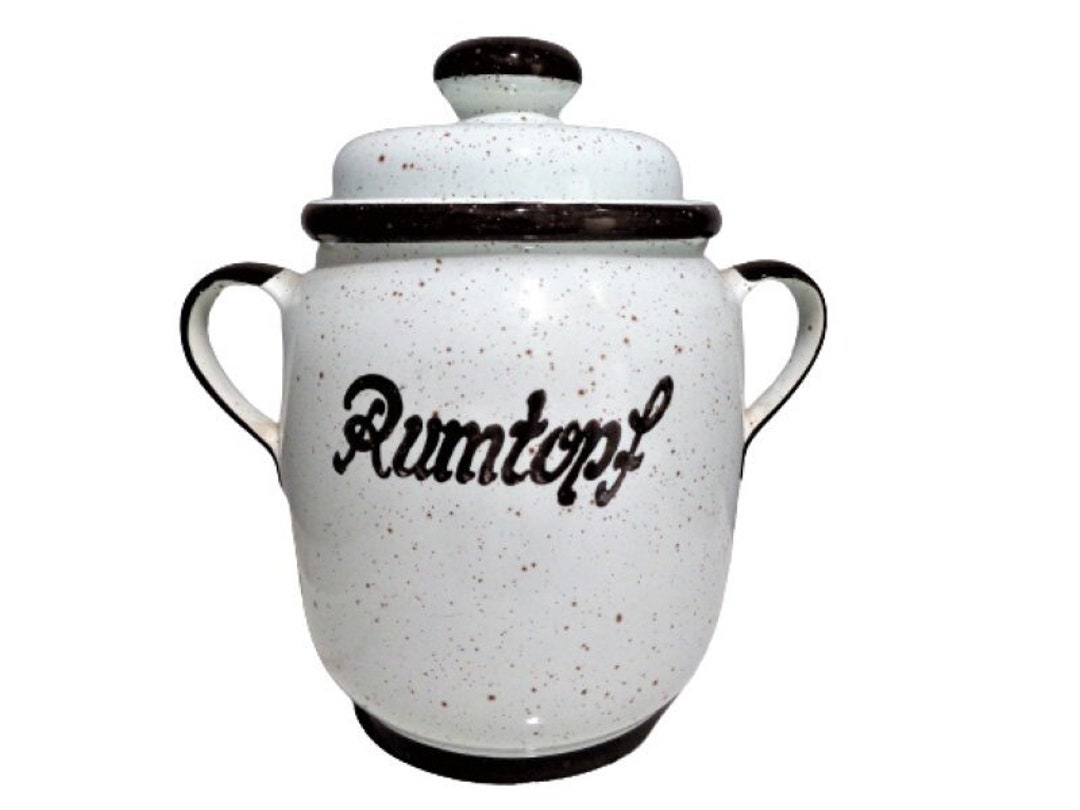 Vintage Rumtopf, German Rum Pot, Fermenting Crock, Large Ceramic Fruit ...
