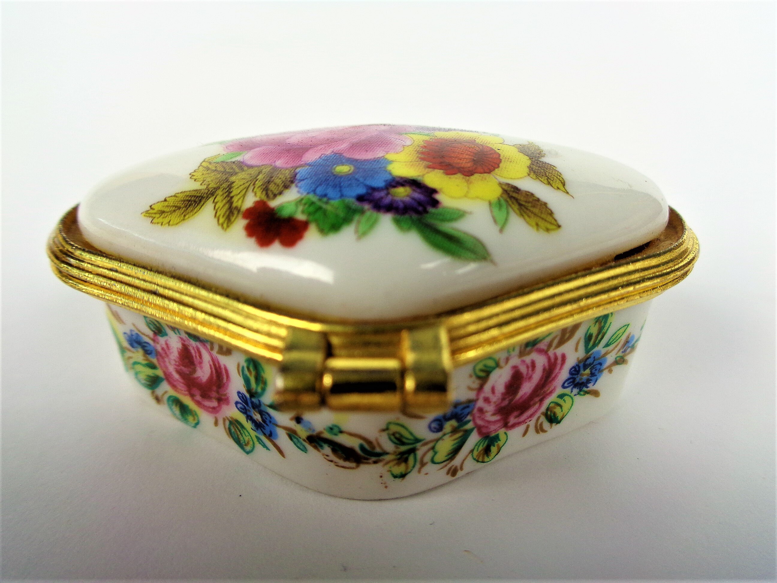Vintage Jewelry Box Floral Ring Holder Dish Trinket Box - Etsy