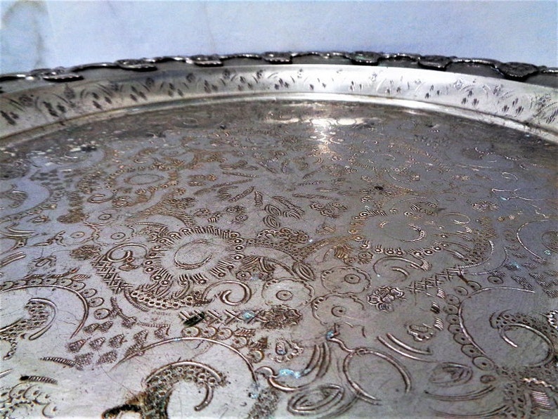 Extra Large Round Table Tray Moroccan Tray Table Top 50cm - Etsy