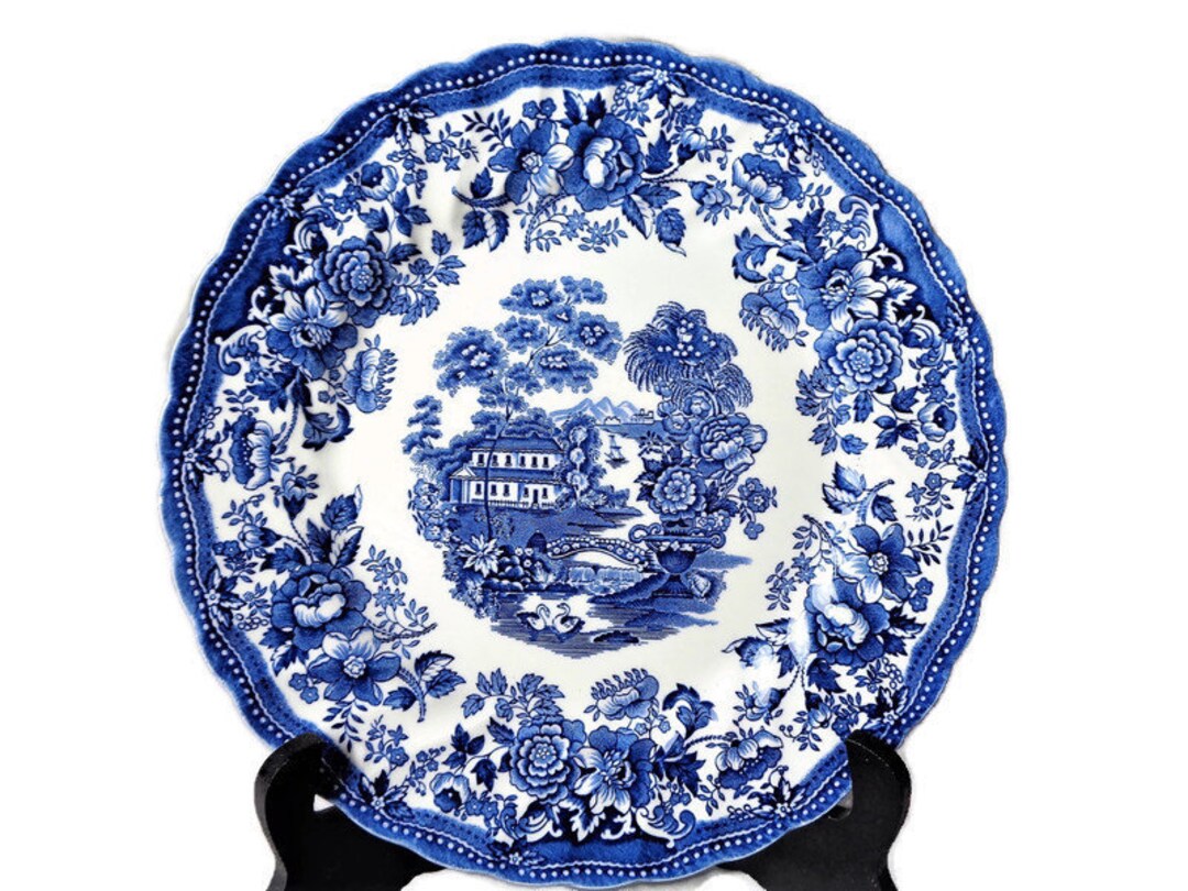 Blue Dinner Plate by Tonquin Myott Staffordshire, Blue Tableware, Made ...