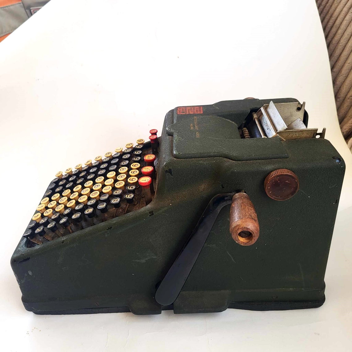 Antique Mechanical Printing Calculator Manual Adding Machine, ADDO ...