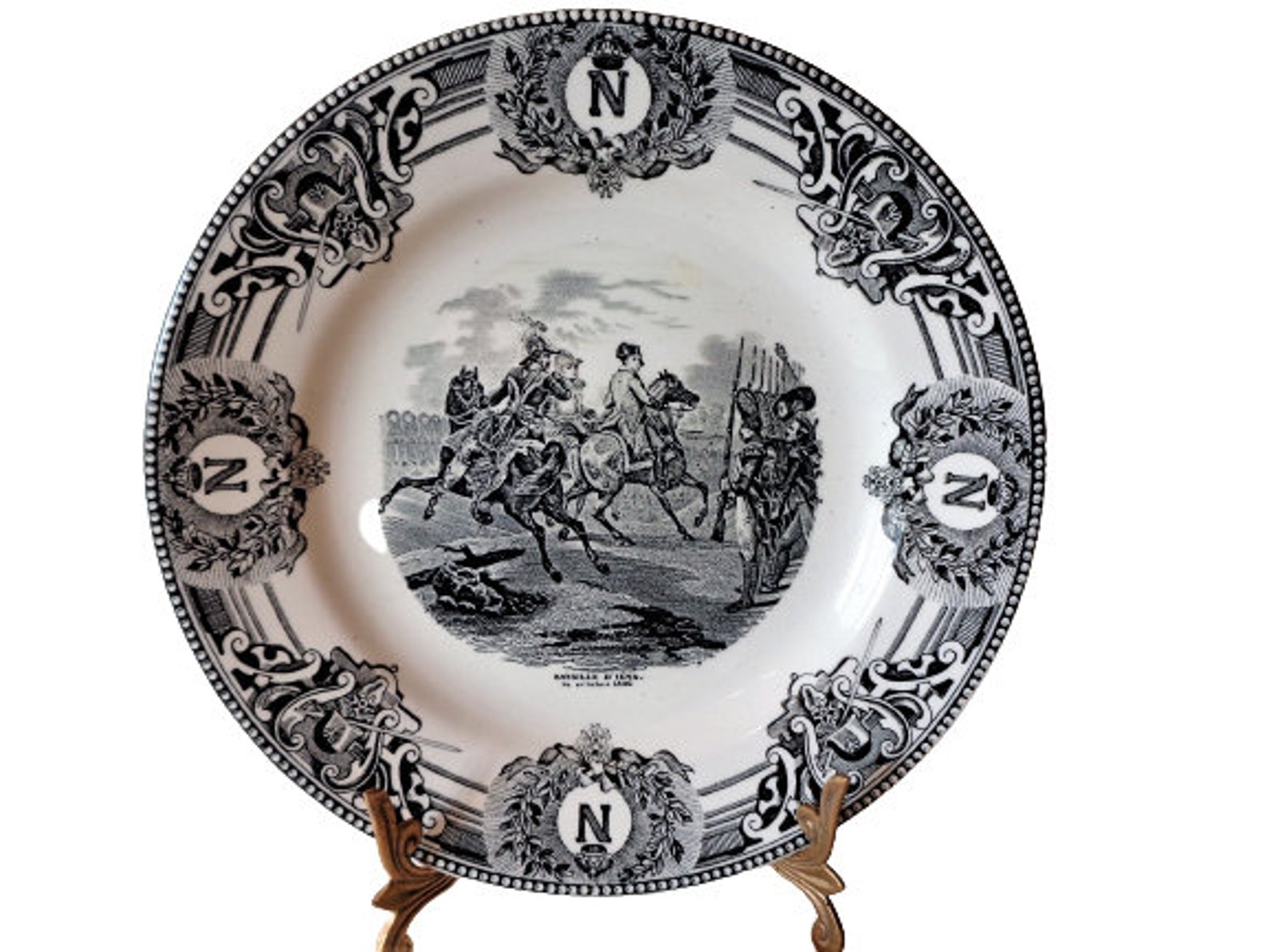 Napoleon Bonaparte Plate Boch La Louviere Belgium Antique | Etsy